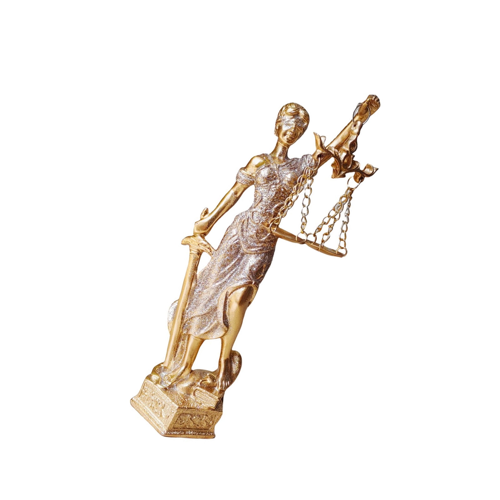 Elegant Resins Lady Justices Statue Blindfolded Law Lady Sculpture with ...