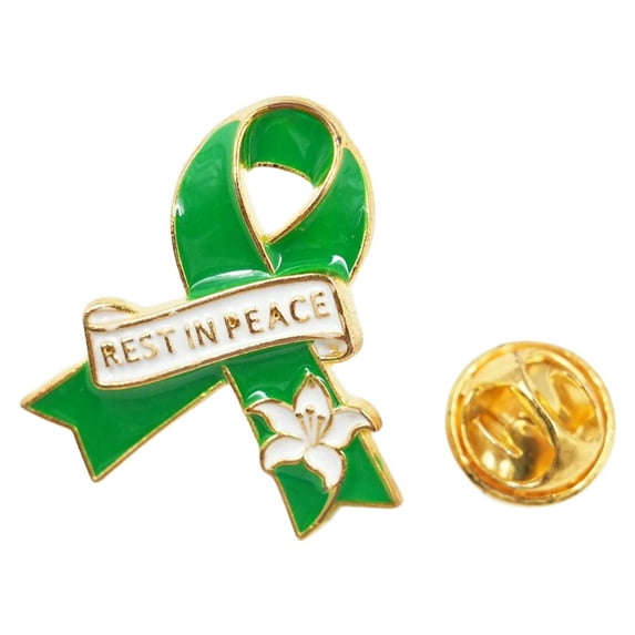 Elegant Rest in Peace Alloy Brooch, Secure Pin Closure for Funerals ...