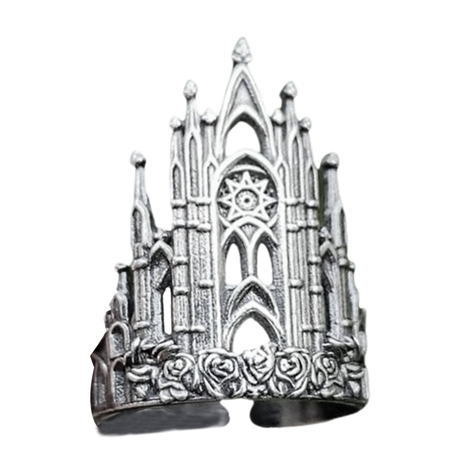 Elegant Retro Crosses Rings with Castles Accent Designed For Comfort ...