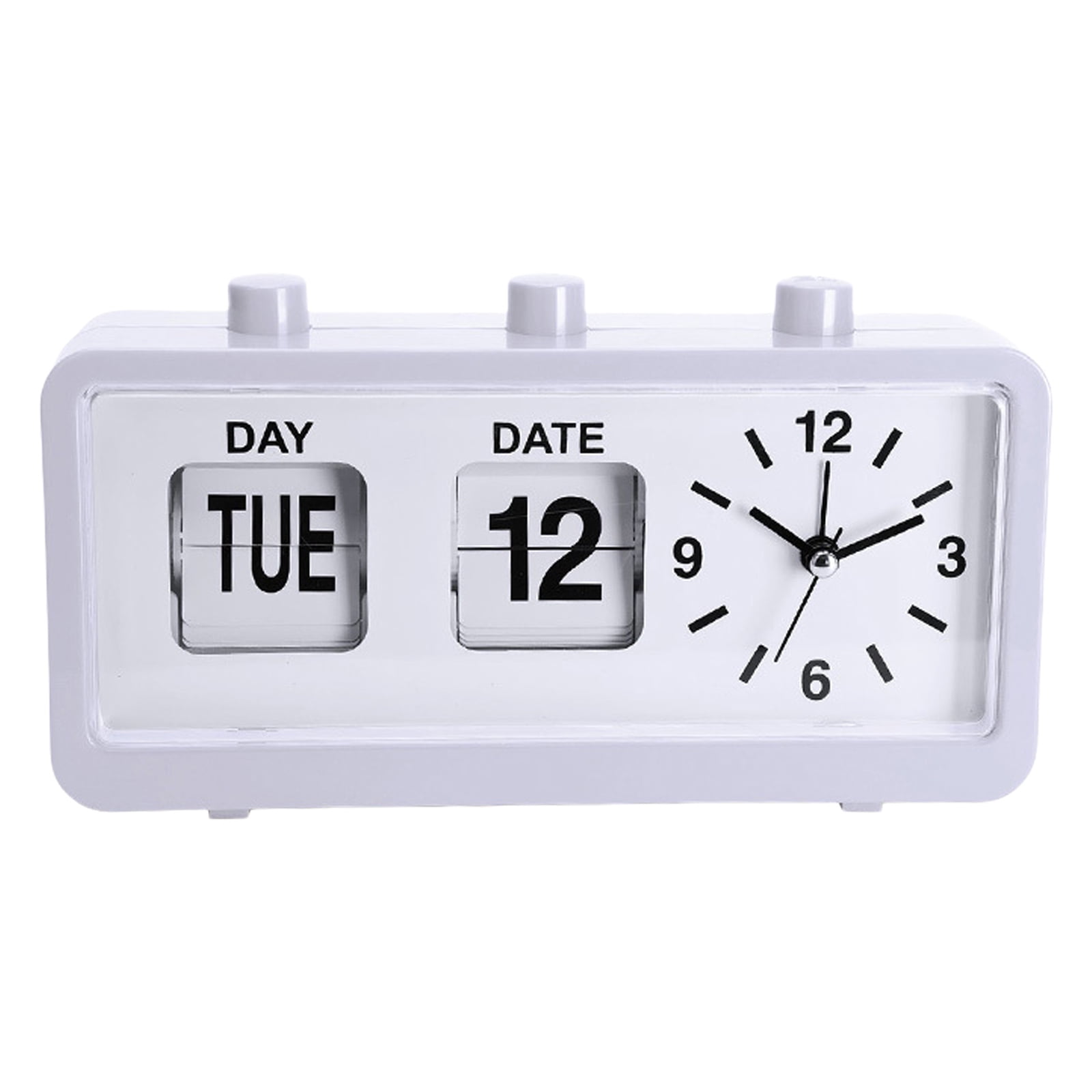 Elegant Retro Mechanical Alarm Clock with Manual Flipped Calendar ...