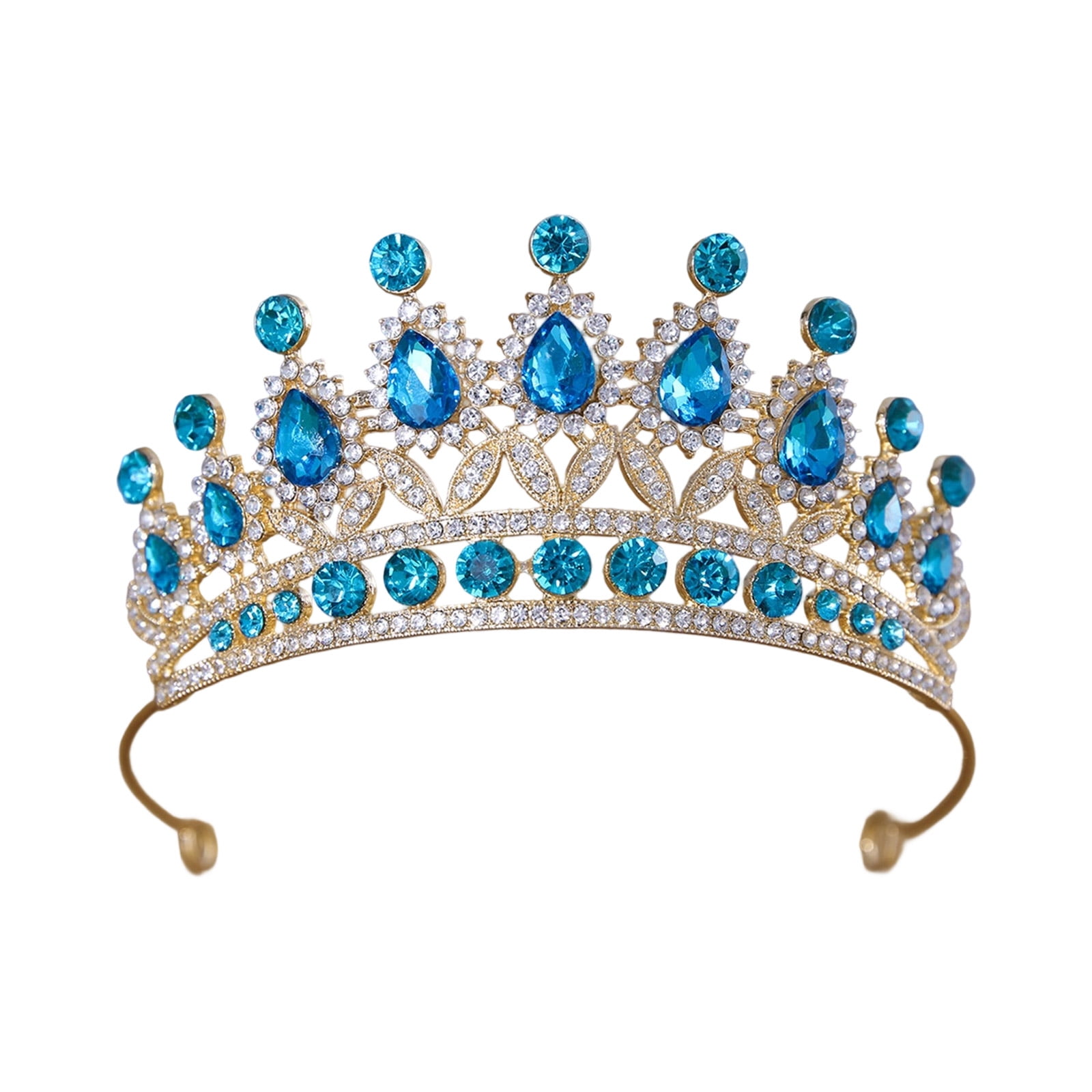 Elegant Rhinestone Crystal Adjustable Silver Bridal Crown for Weddings ...