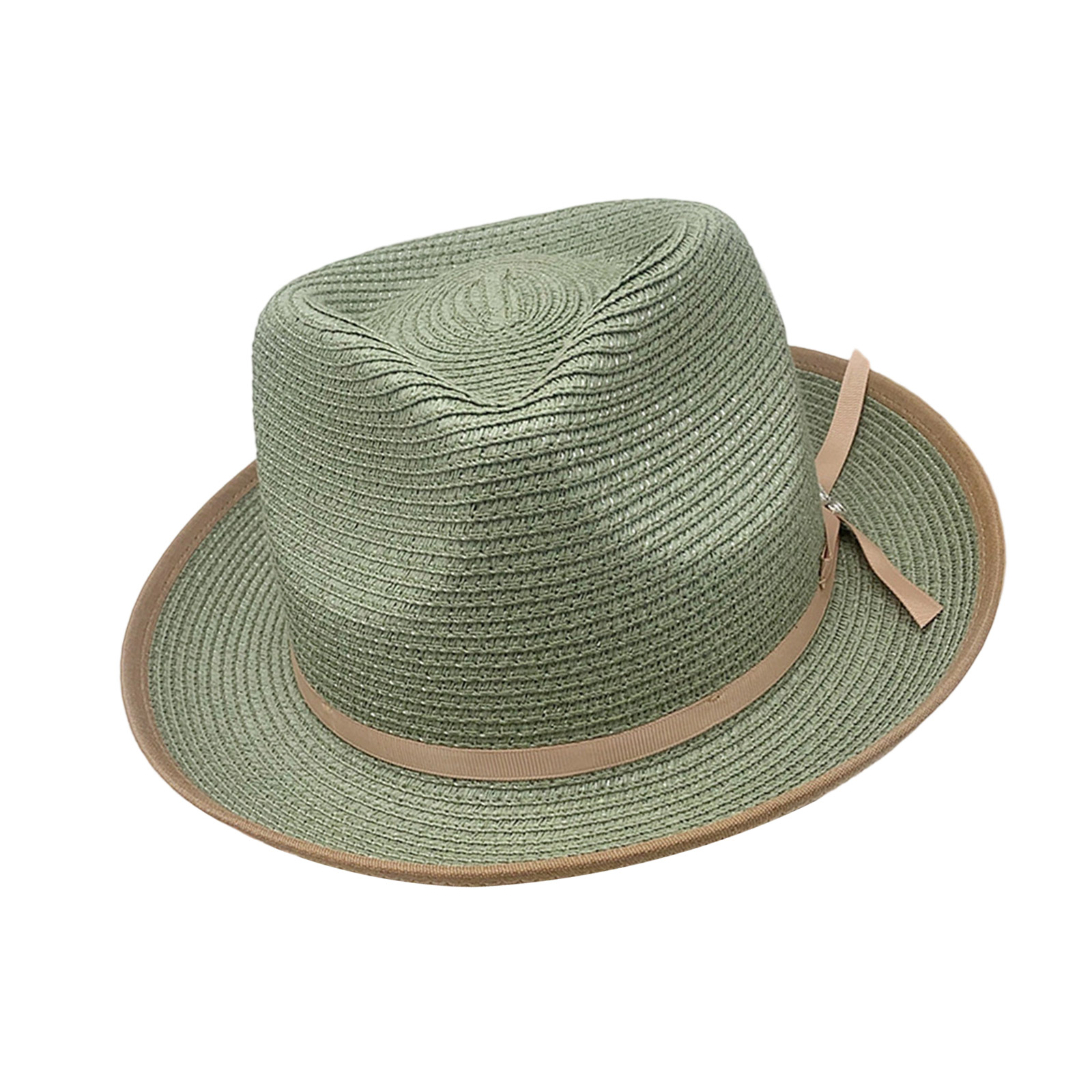 Elegant Rolled Brims Bows Accent Paper Braid Dress Hat Comfortable ...