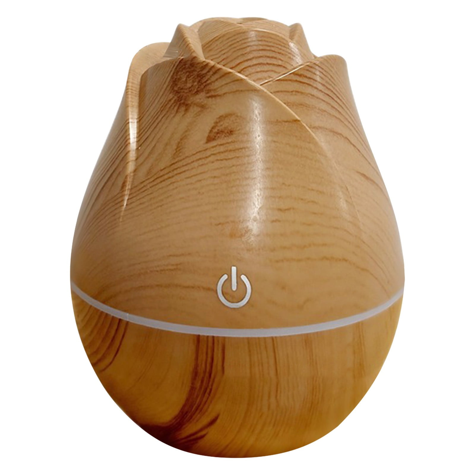 Elegant Rose Wood Grain Humidifier with Gradient Light and Aromatherapy ...
