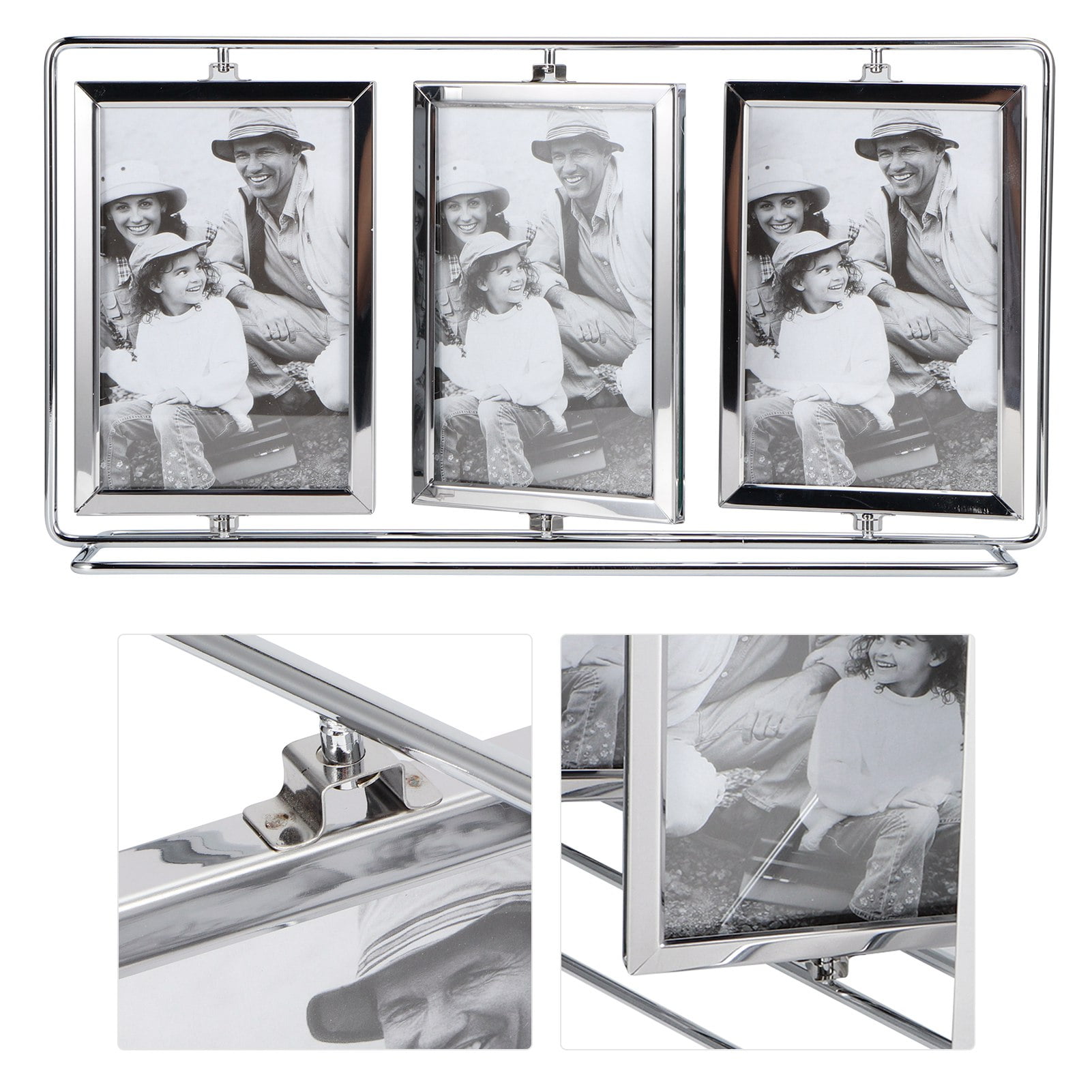 Elegant Rotating Photo Display, Showcase Favorite Photos, Stainless ...