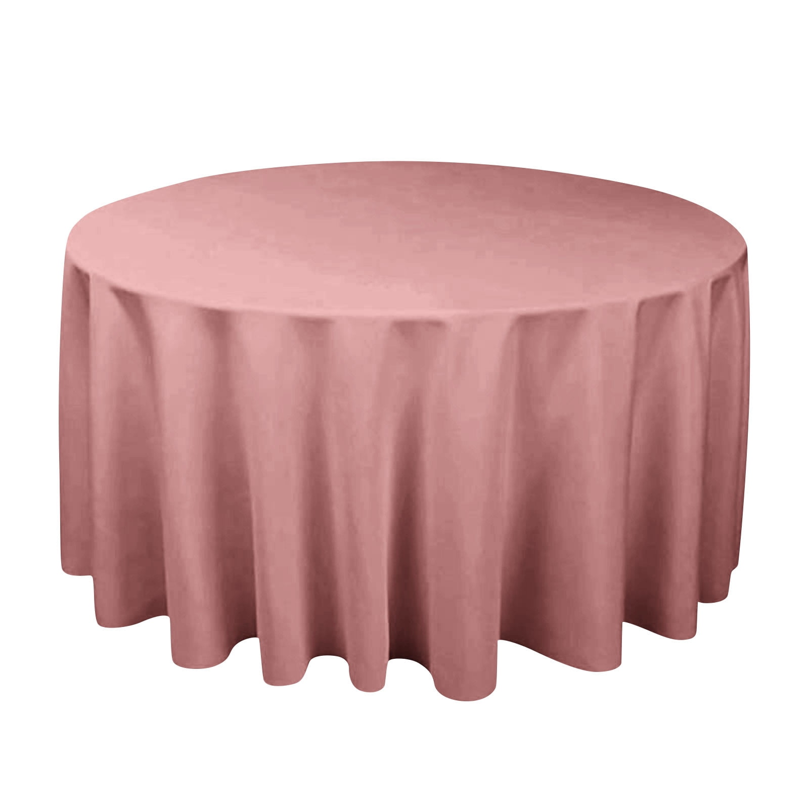 Elegant Round Pink Tablecloth 100% Polyester,Wrinkle-Resistant,Ideal ...