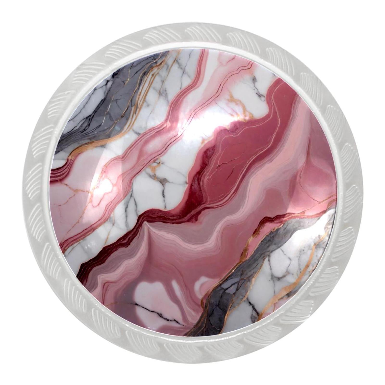 Elegant Round Transparent Cabinet Knob Set of 4, Versatile Drawer Pull ...