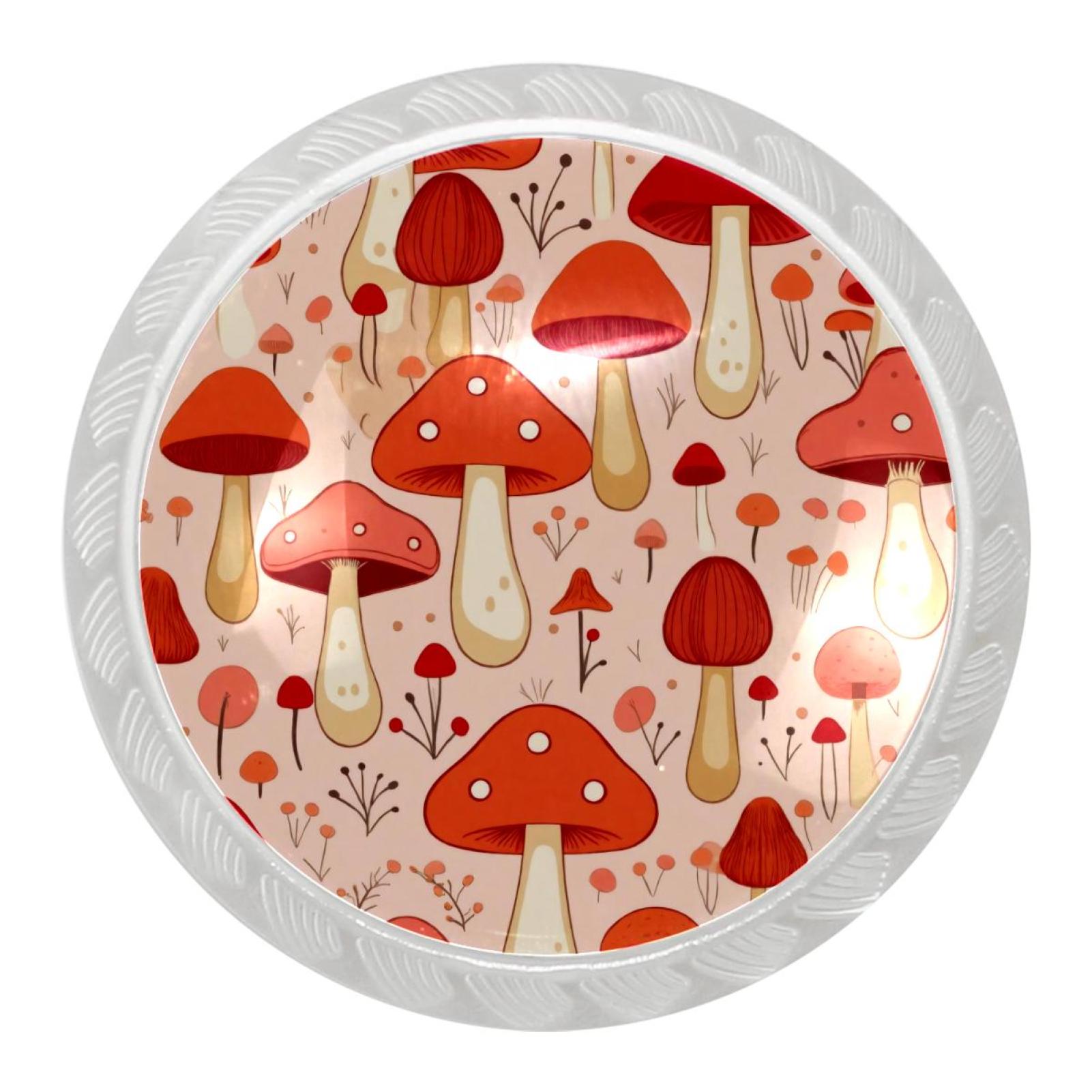 Elegant Round Transparent Cabinet Knobs - Set of 4, for Cabinet ...