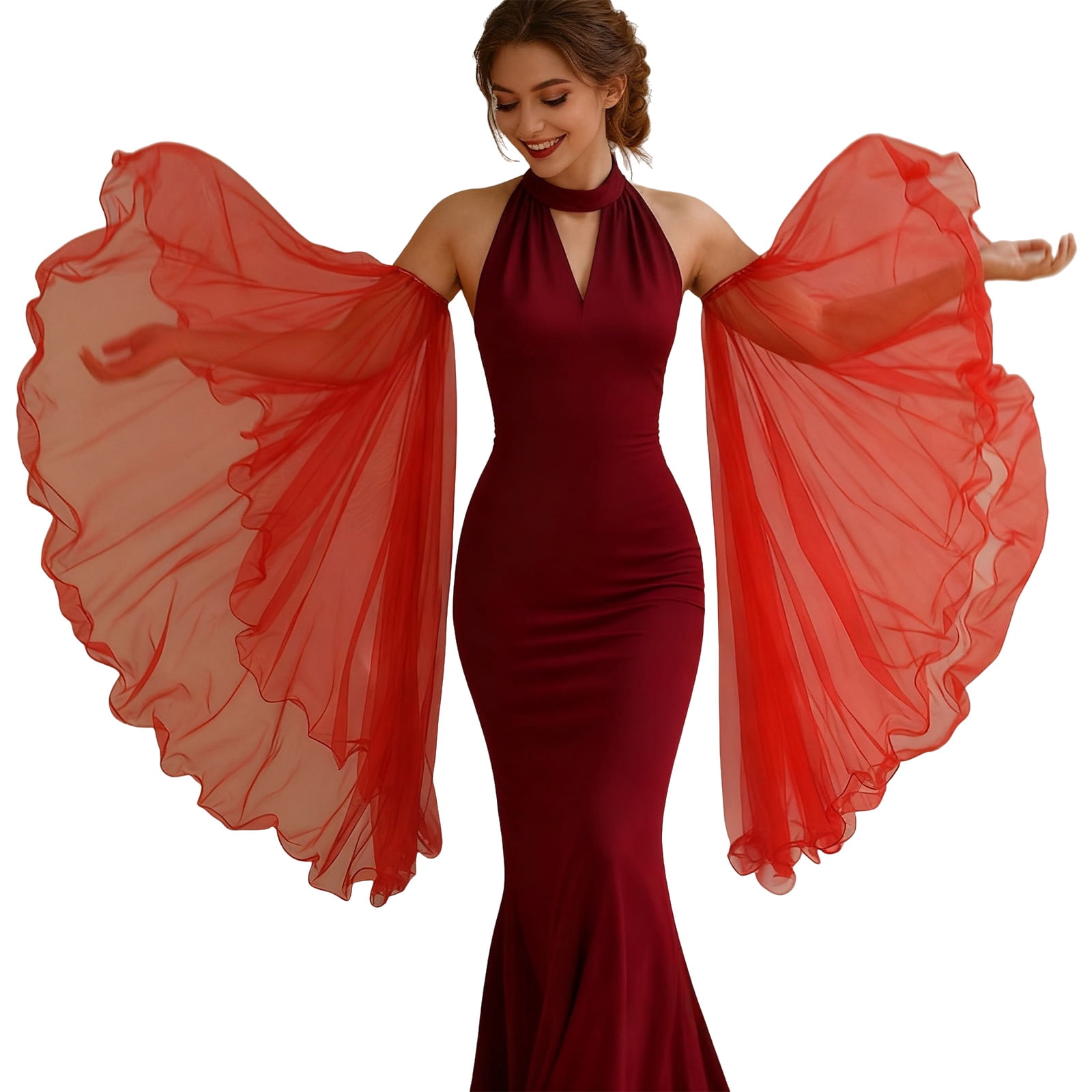 Elegant Ruffle Flared Bride Sleeves For Wedding Bridal Arm Covers ...