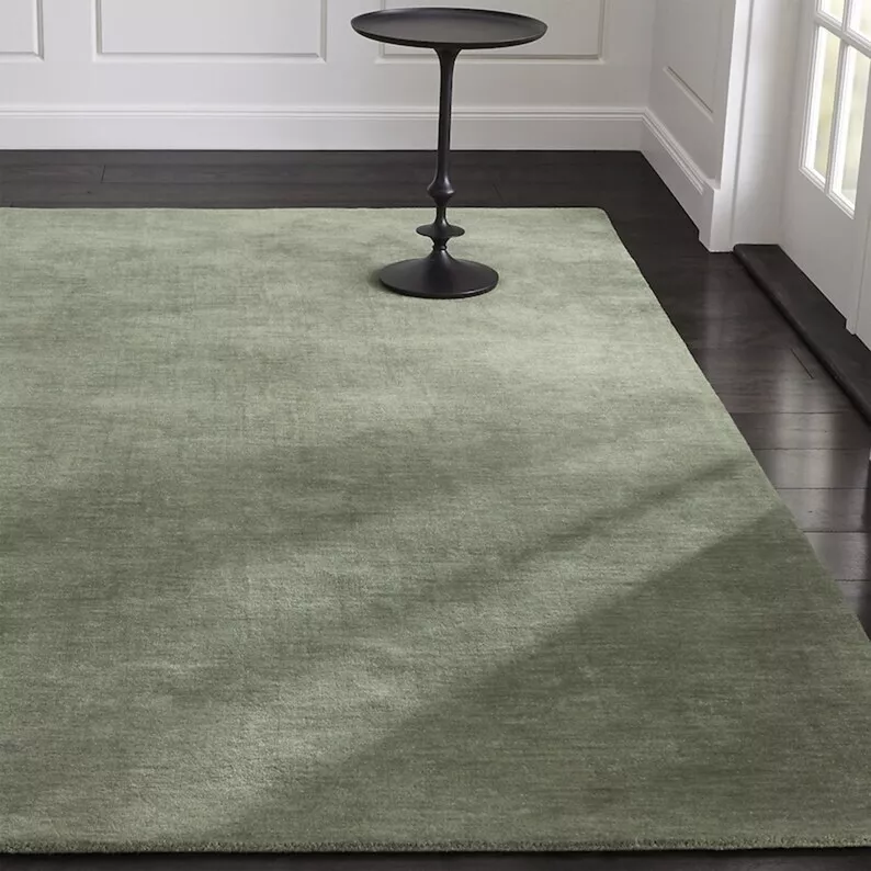 Elegant Rug Store Gray Plain Modern Carpet Thick Handmade Tufted Area ...