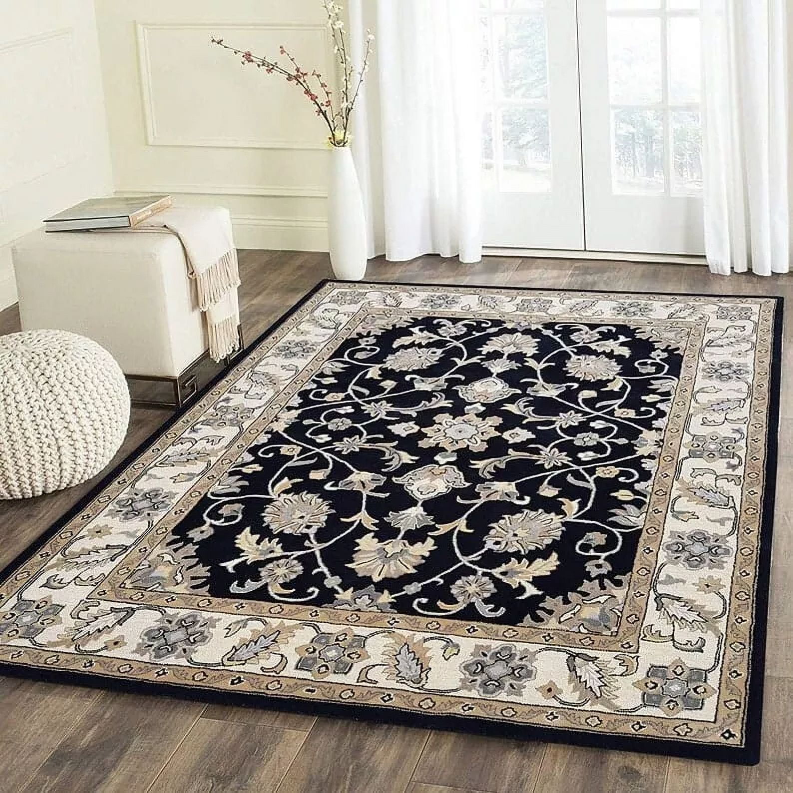 Elegant Rug Store LUXURIOUS HANDMADE TUFTED RUG 100% WOOL THICK CARPET ...