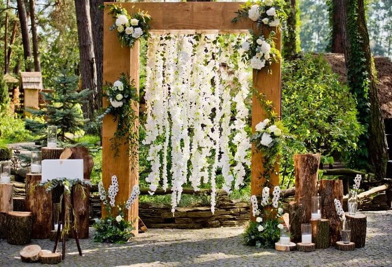 Elegant Rustic Wood Floral Wedding Photography Backdrops Bridal Shower ...