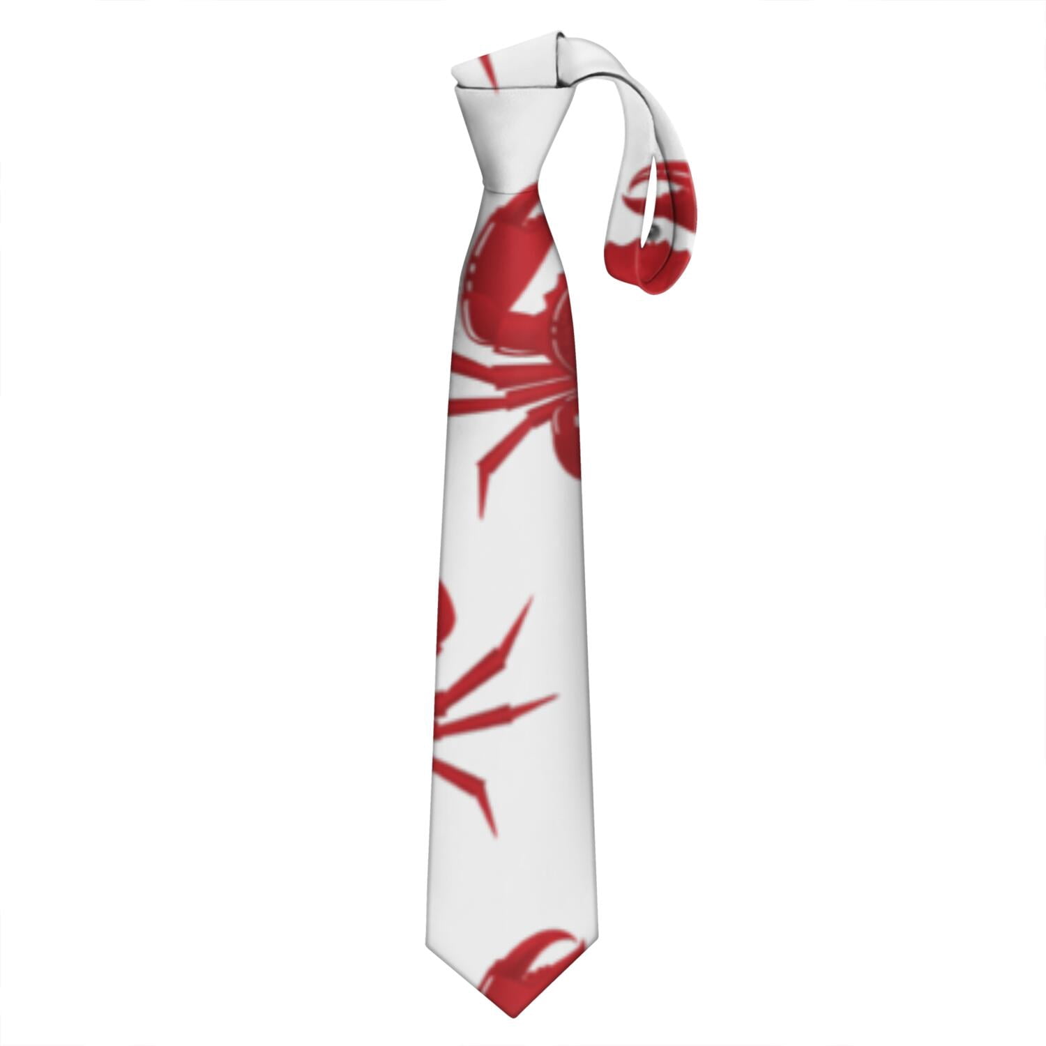 Elegant Satin Crab & Marine Life Tie for Men - Wrinkle-Resistant Formal ...