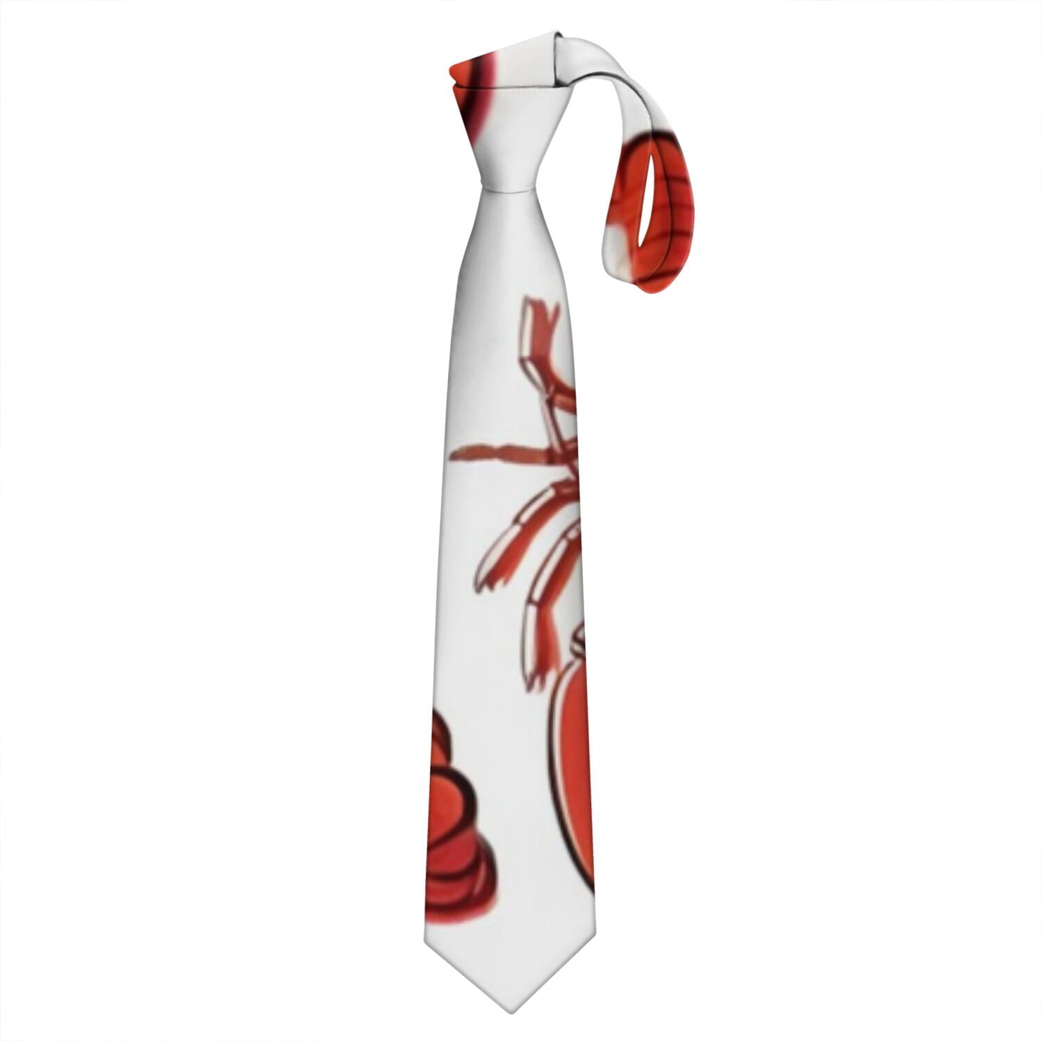 Elegant Satin Crab & Marine Life Tie for Men - Wrinkle-Resistant Formal ...