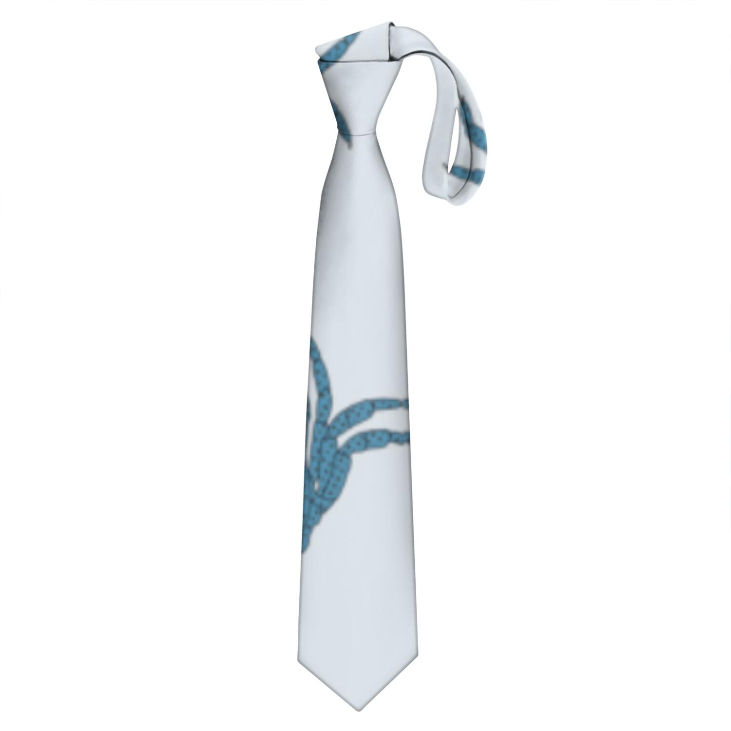 Elegant Satin Crab & Marine Life Tie for Men - Wrinkle-Resistant Formal ...