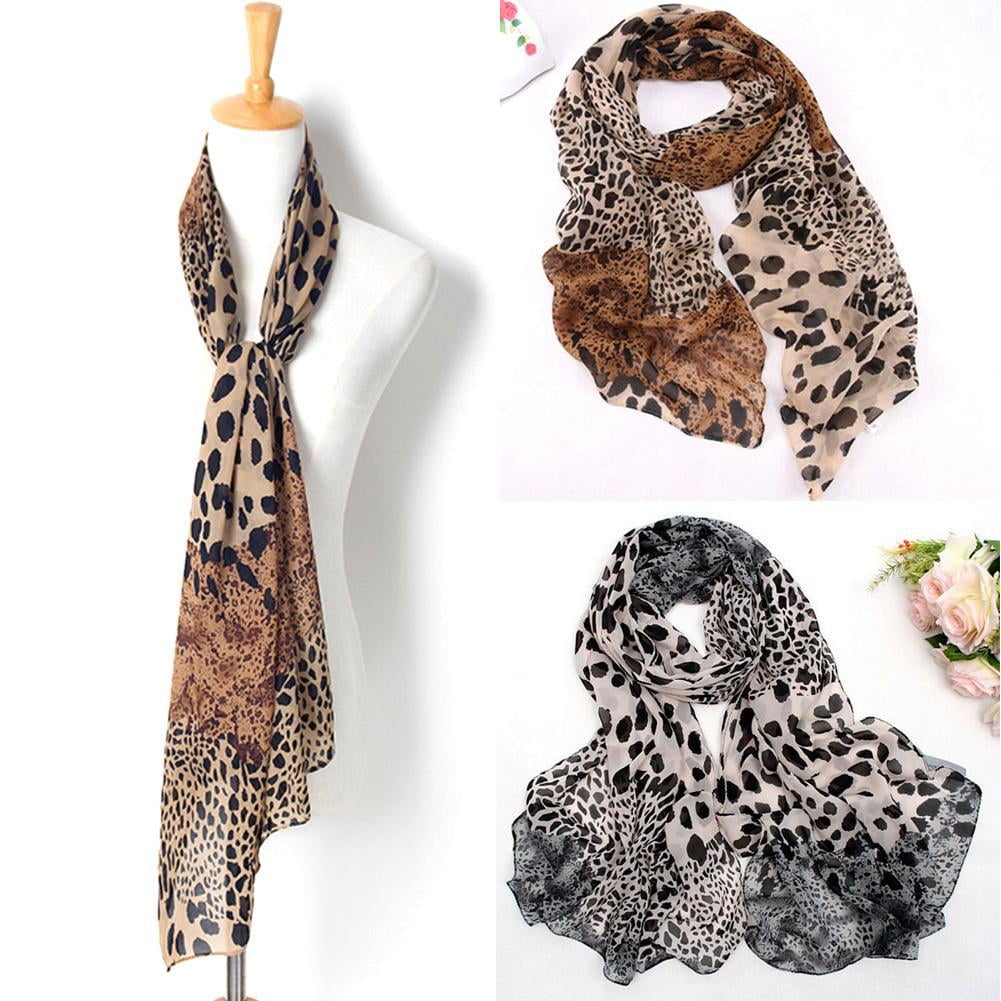 Elegant Scarf Women National Wind Sunscreen Fashion Leopard Print ...