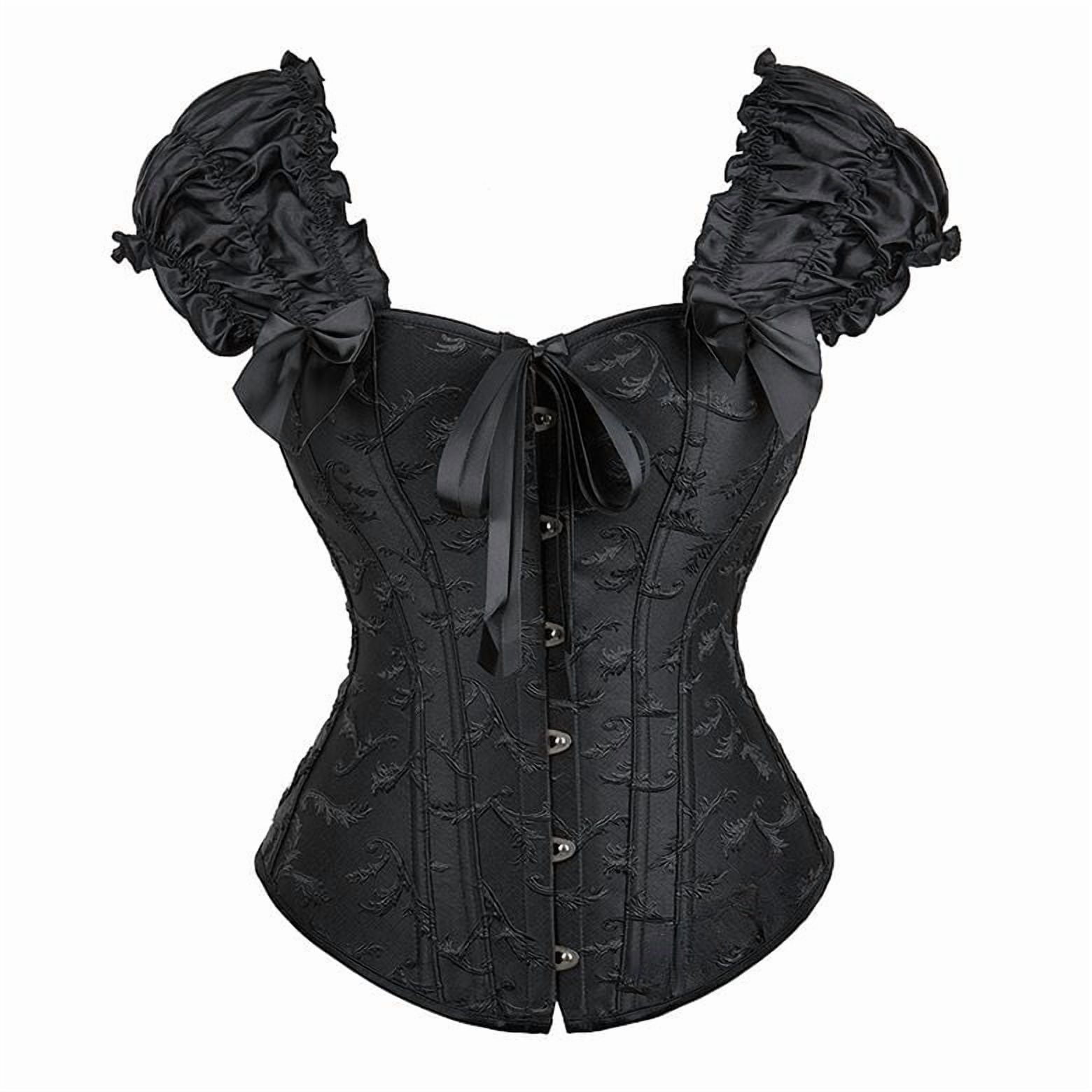 Elegant Sculpting Bodysuit Button Design Puff Sleeves Versatile Party ...