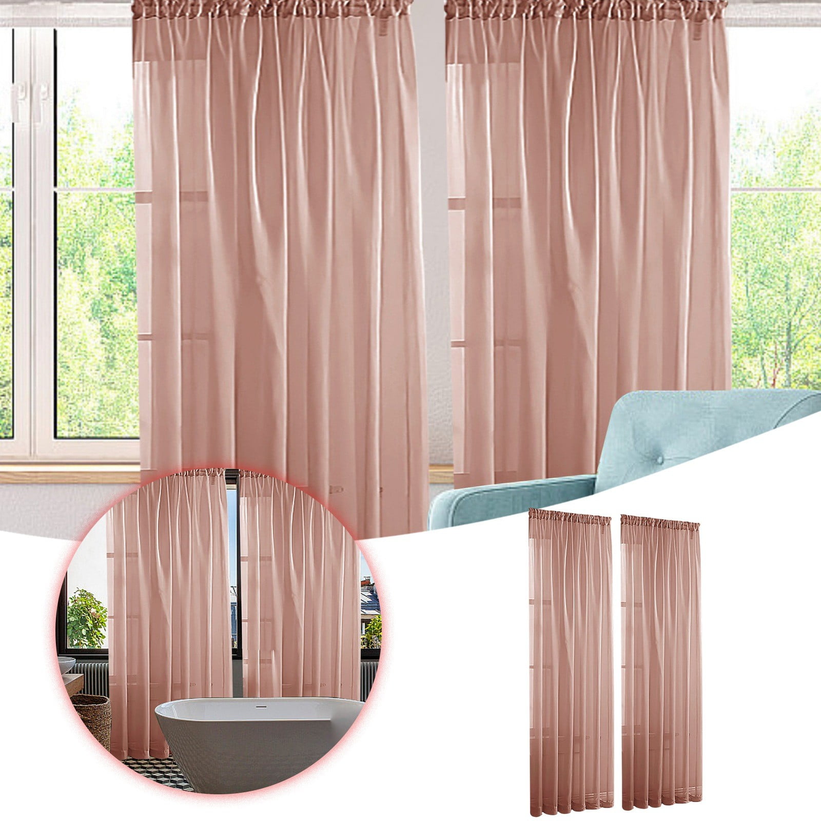 Elegant Semi Sheer Window Curtains For Enhanced Privacy And Natural ...