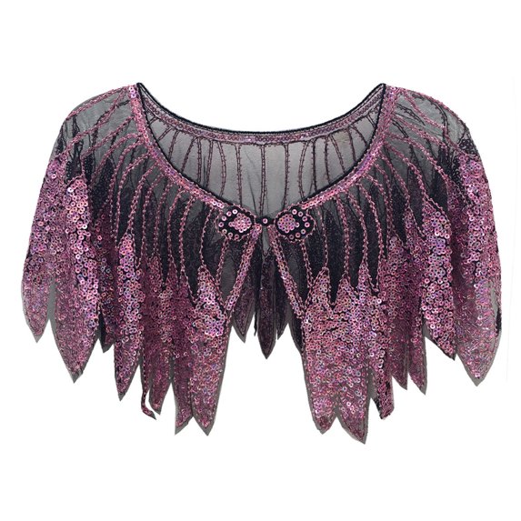 Elegant Sequined Shawl with Glittering Design for Evening Dresses and ...