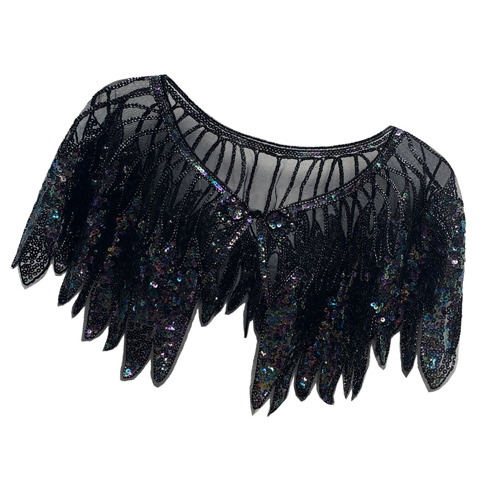 Elegant Sequined Shawl with Glittering Design for Evening Dresses and ...