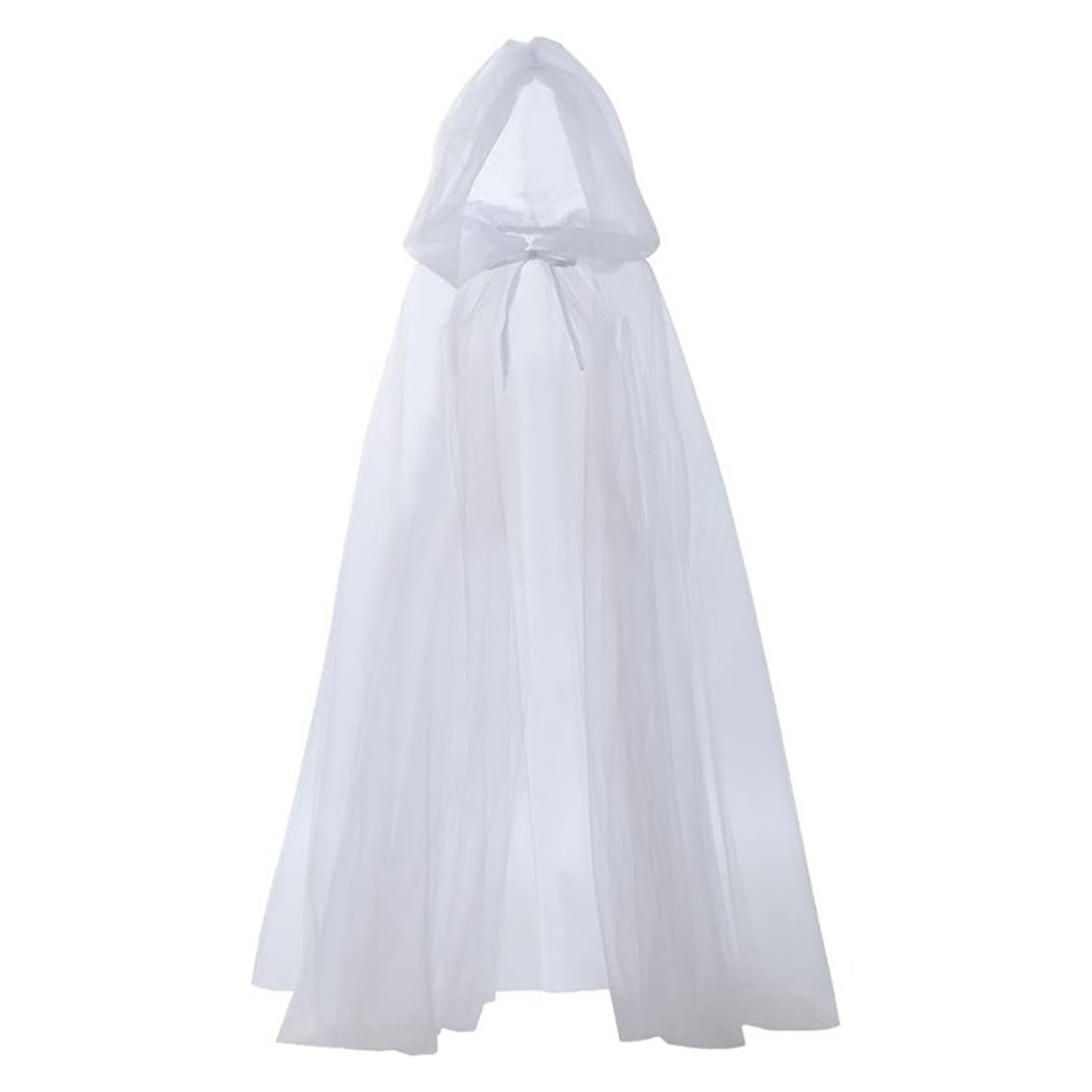 Elegant Sheer Hooded Cloak Tulle Poncho For Women Beach Wedding Cover ...
