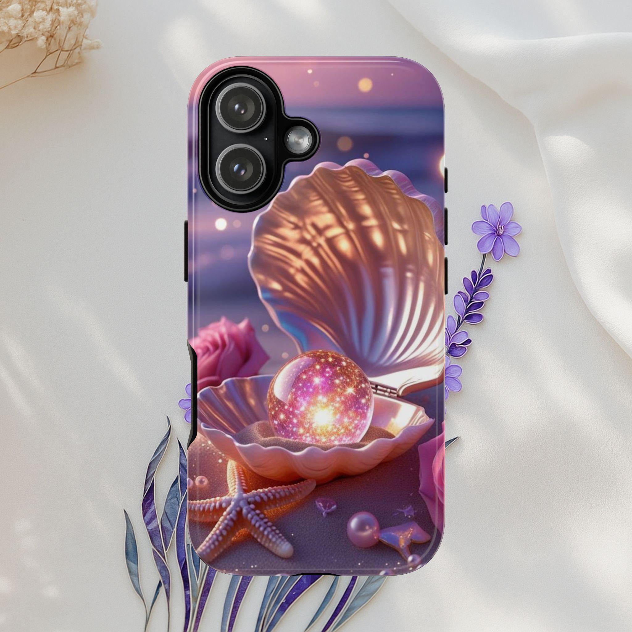 Elegant Shell Design Summer Phone Case with iPhone 17 to 11 Pro Max ...