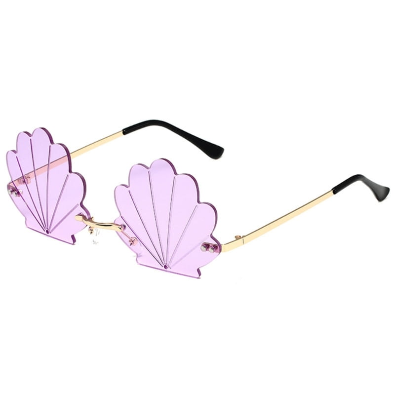 Elegant Shell Shape Frameless Sun Protective Sunglasses for Women and ...