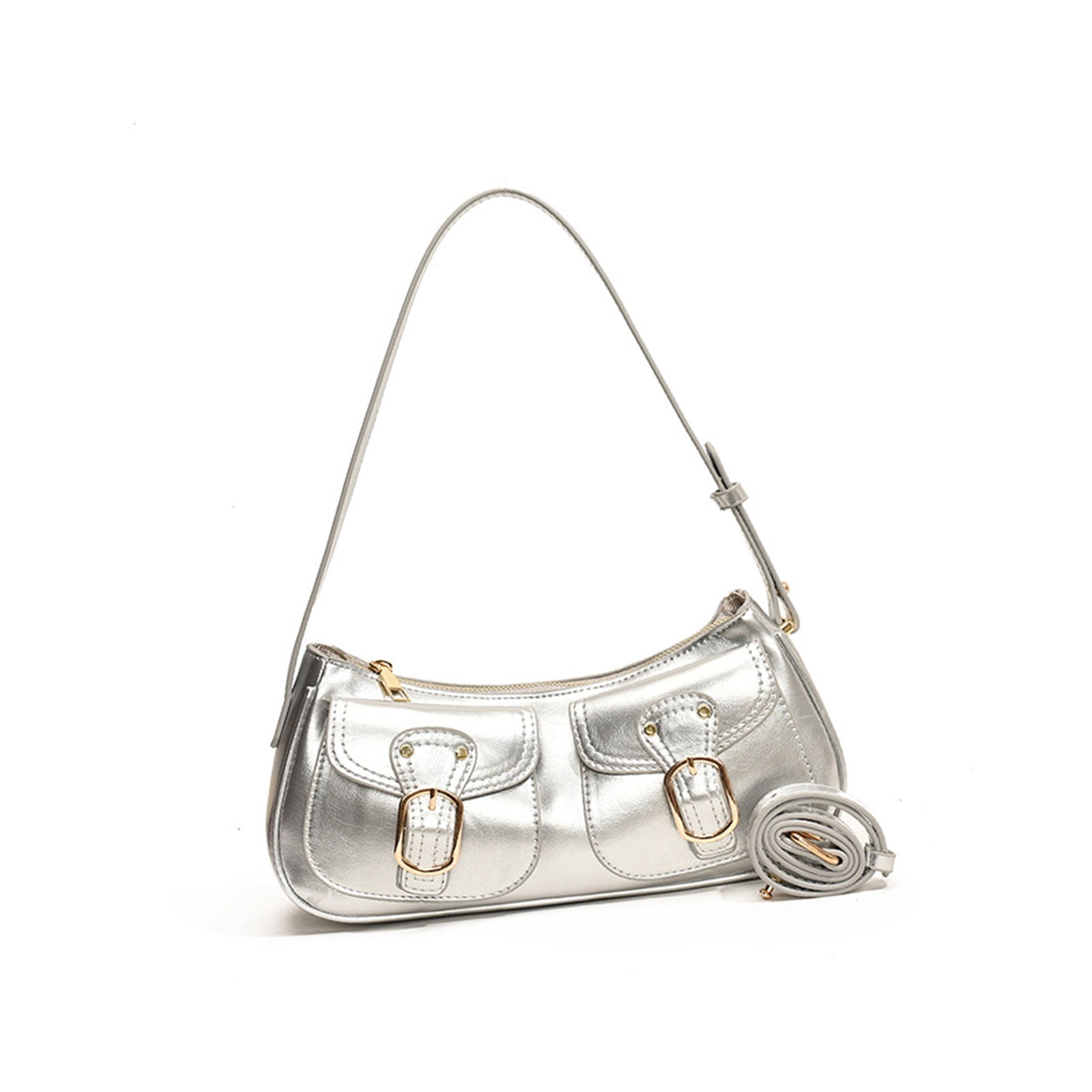 Elegant Shoulder Bag PU Leather Armpit Purse Casual Undrarm Handbag for ...