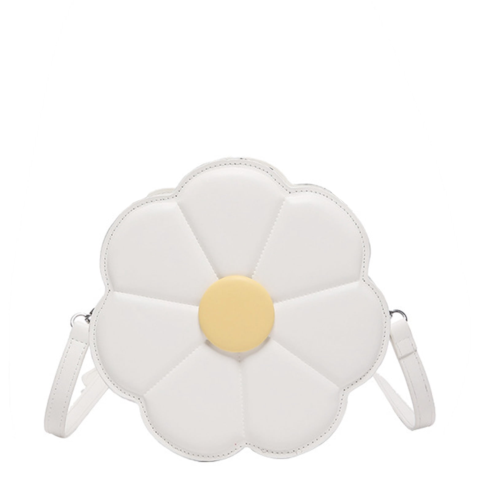 Elegant Shoulder Bag With Flower Shaped PU Leather Crossbody Purse ...