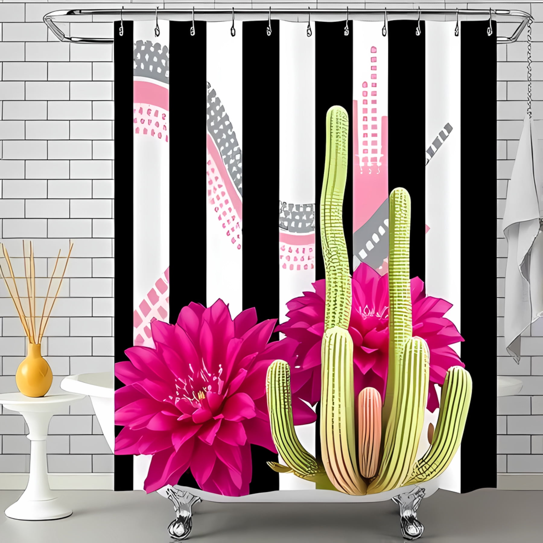 Elegant Shower Curtain Vibrant Teal Design with Intricate Patterns ...