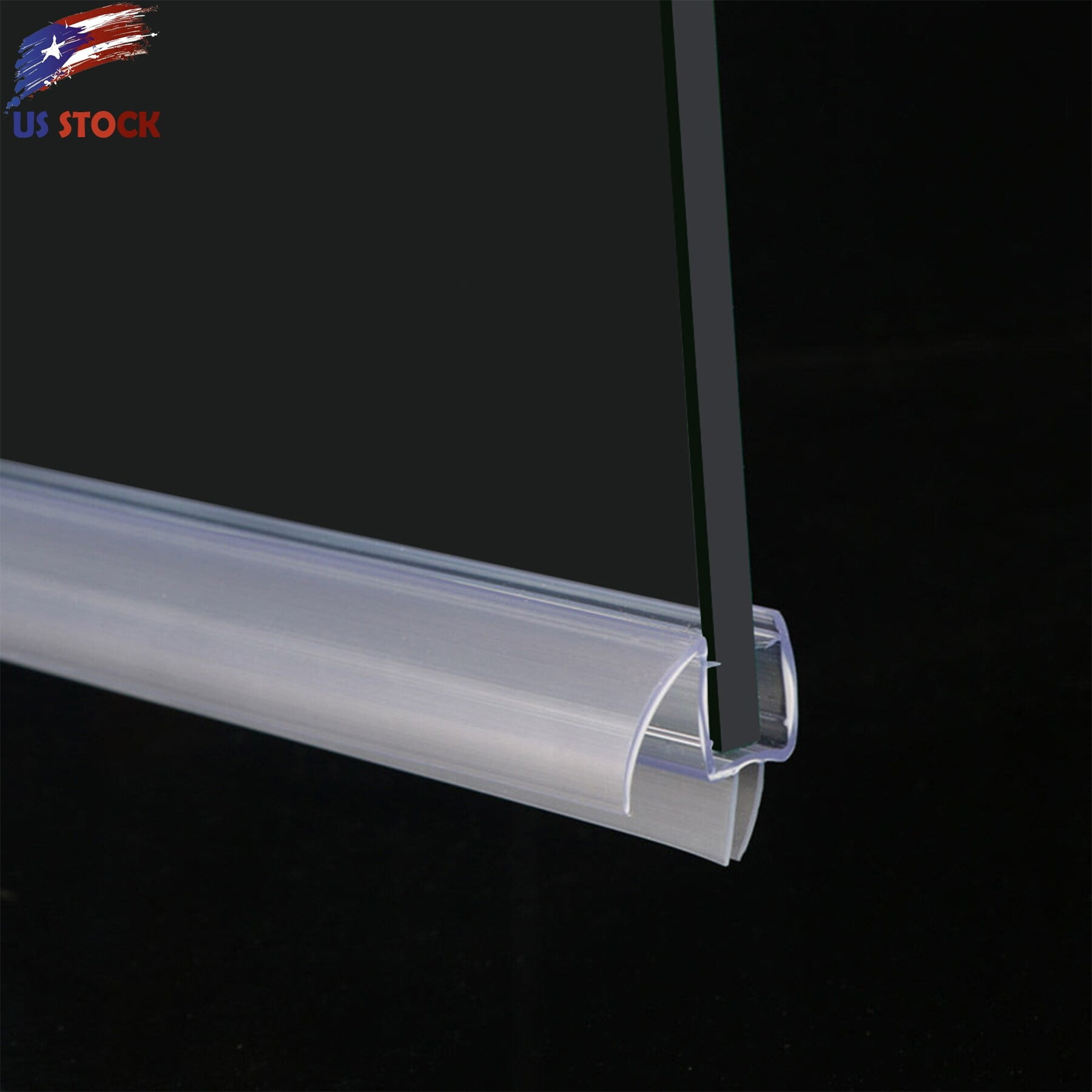 Elegant Shower Door Bottom Seal Sweep Wipe Drip Rail Plastic Strip for ...