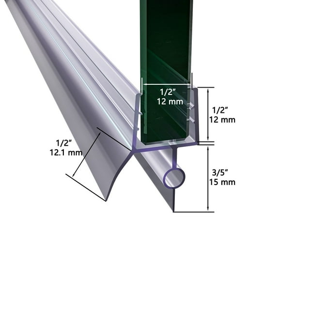 Elegant Shower Door Sweep Bottom Wipe Drip Waterproof Seal Strips 36 ...