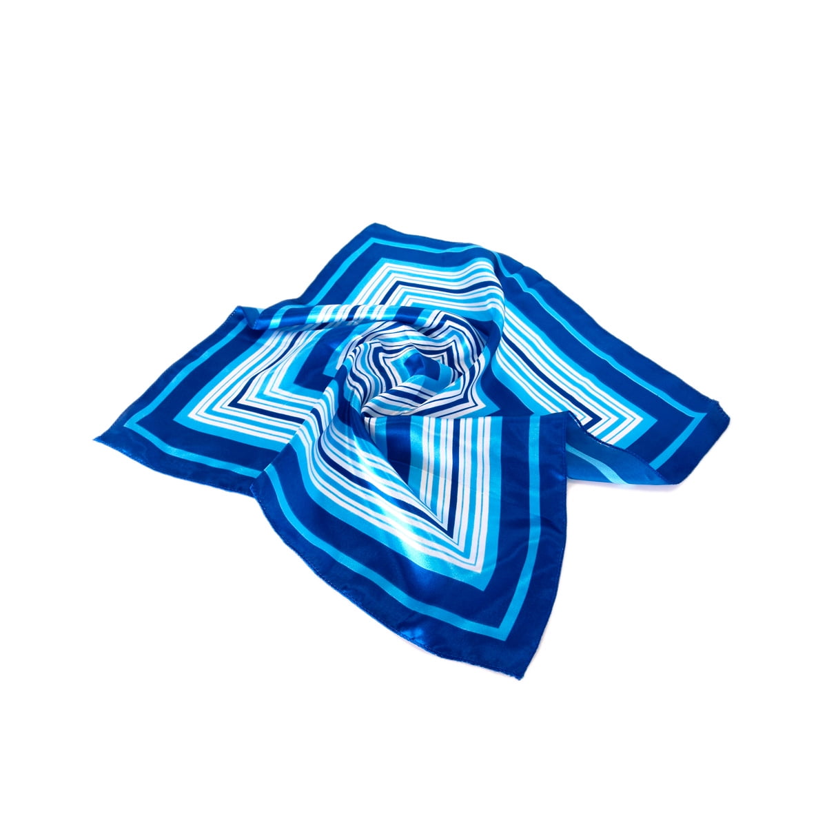 Elegant Silk Feel Wave & Square Design Satin Square Scarf - Different ...