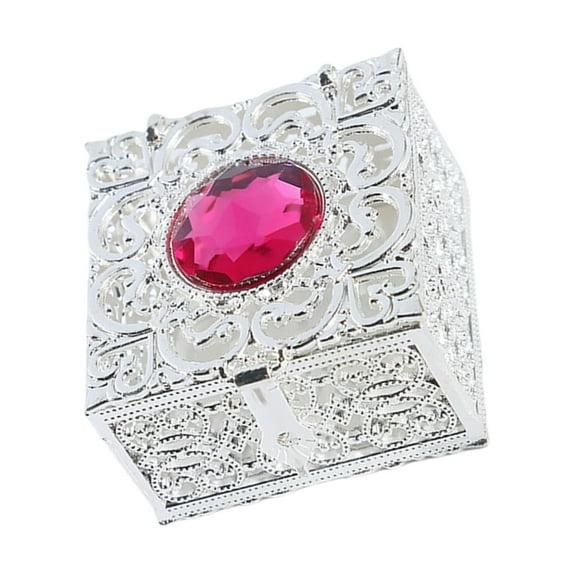 Elegant Silver Jewelry Case Jewelry Storage Box For Gemstones And ...