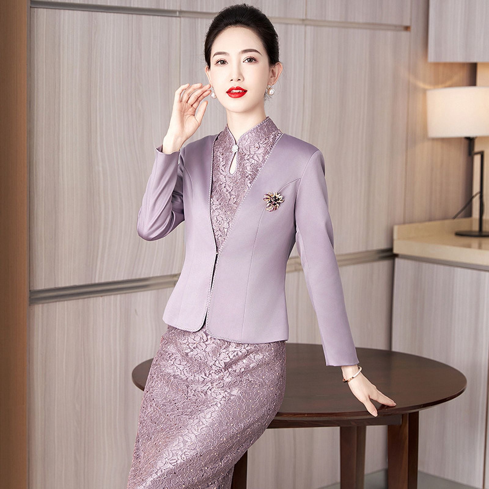 Elegant Simple Summer Middle-aged New Cheongsam Dress Slim-fit Slimming ...