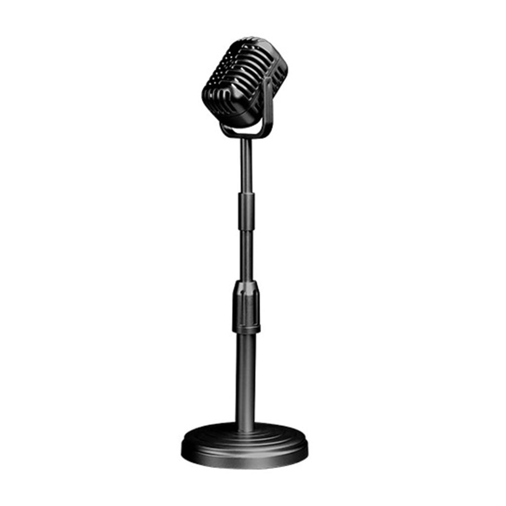 Elegant Simulated Mic Model Faux Old Fashioned Microphone Props Adjust ...