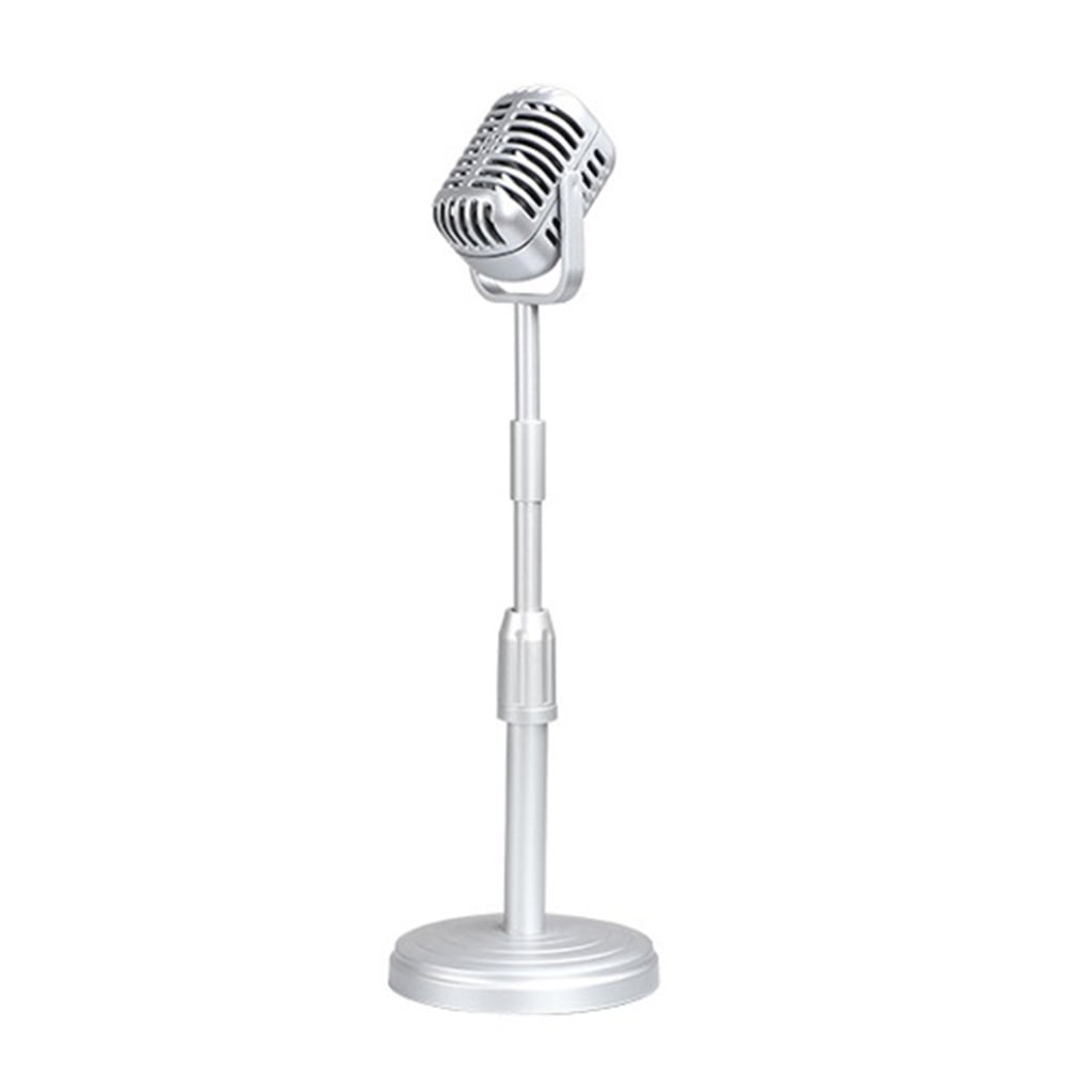 Elegant Simulated Mic Model Faux Old Fashioned Microphone Props Adjust ...