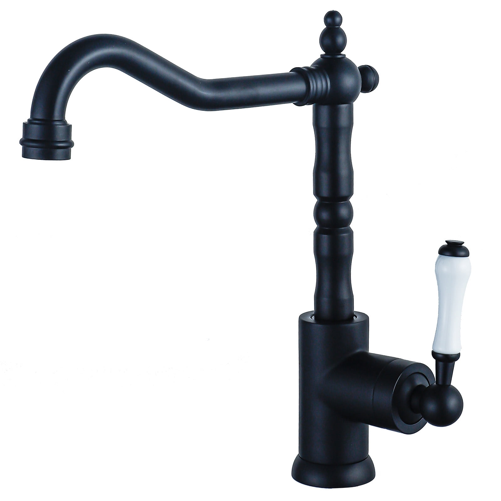 Elegant Single Handle Kitchen Faucet, 360-Degree Swivel Spout Ensures ...