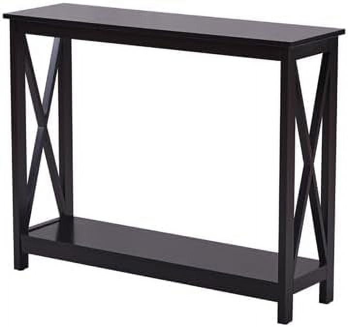Elegant Slim Entryway Table - Tall Console Table with Cross Leg Design ...