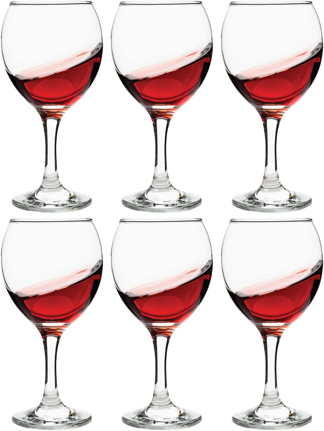 Elegant Small Wine Glasses Set Of 6 Stemmed Wine Glasses For Red And White Wine 875 Ounce