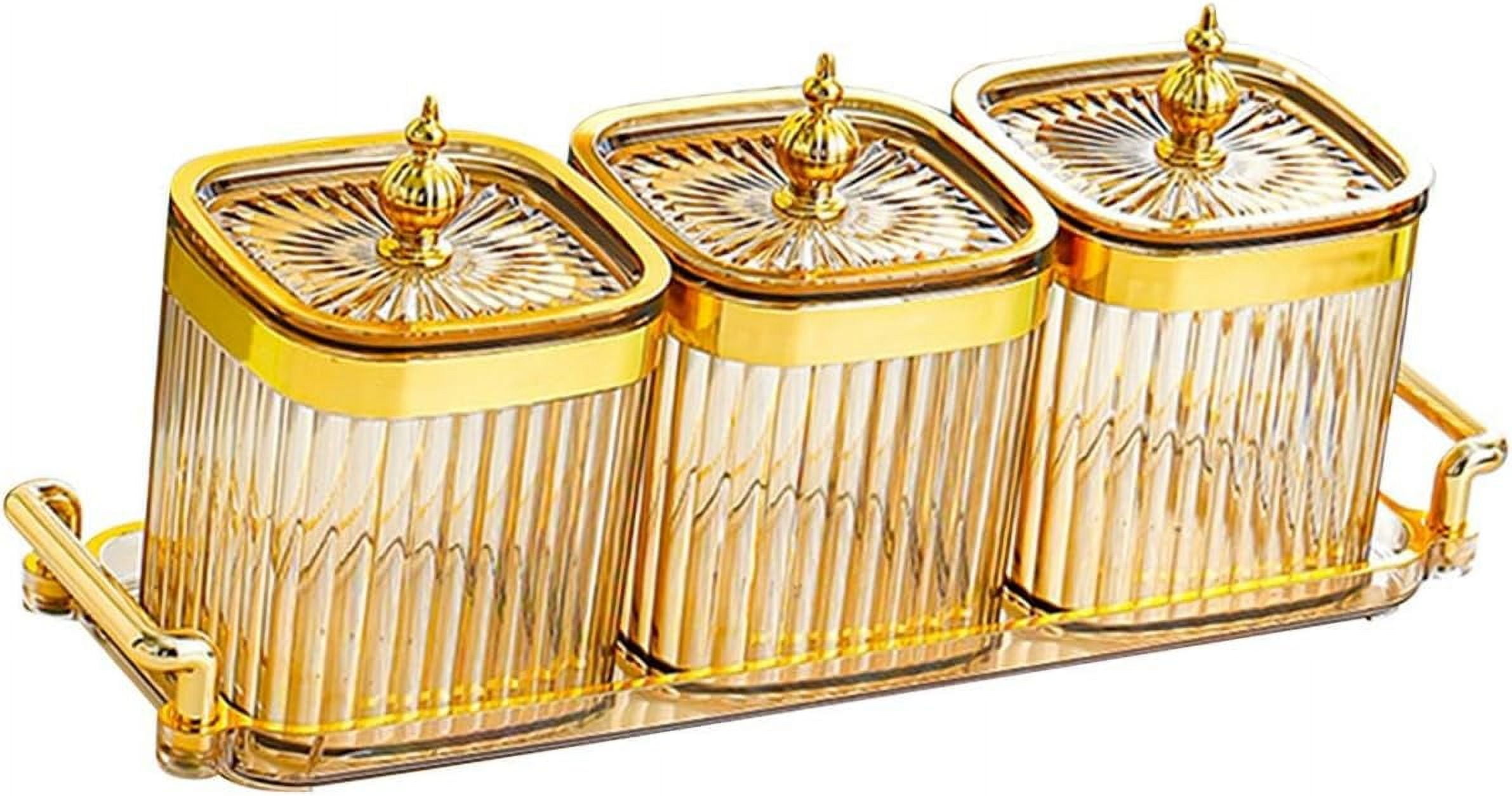 Elegant Snack Tray Set - Amber, 31.5cm x 9cm x 12cm, Perfect for Home ...