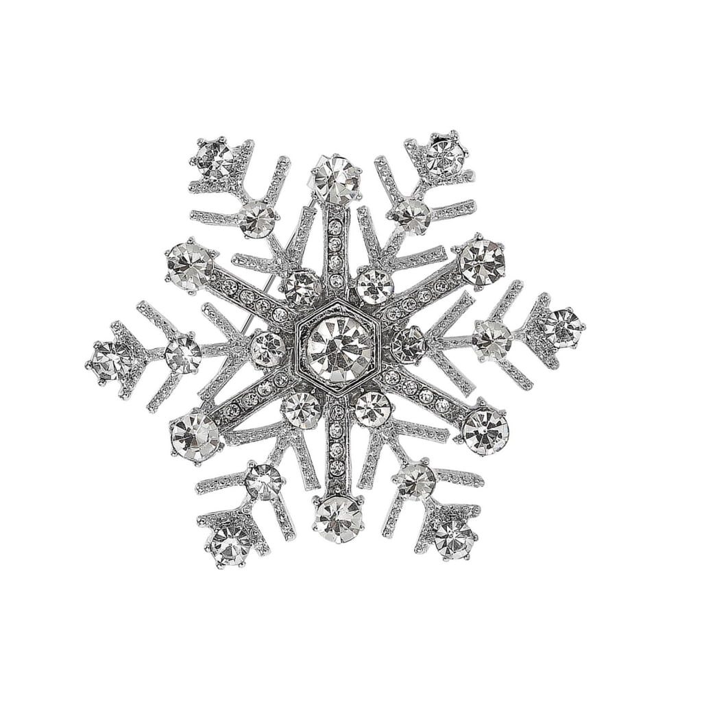 Elegant Snowflake Brooch Lightweight Alloy Christmas Holiday Party ...