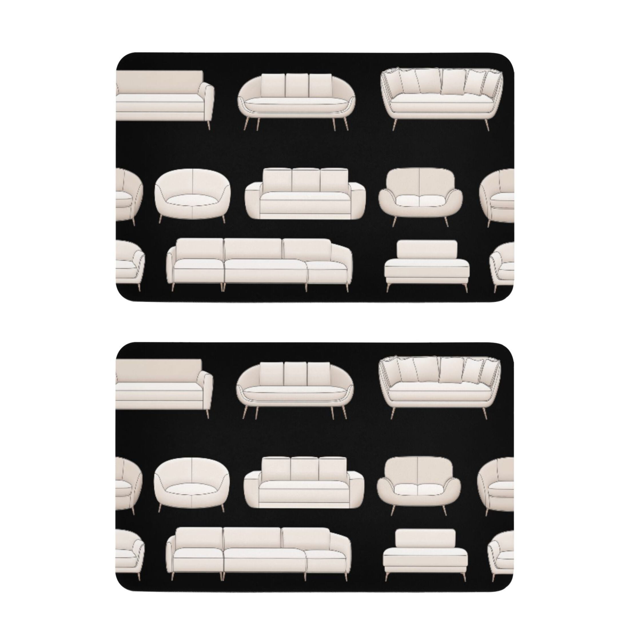 Elegant Sofa Designs 2 Pack 4x2.5 Inch Magnetic Stickers Thick and ...
