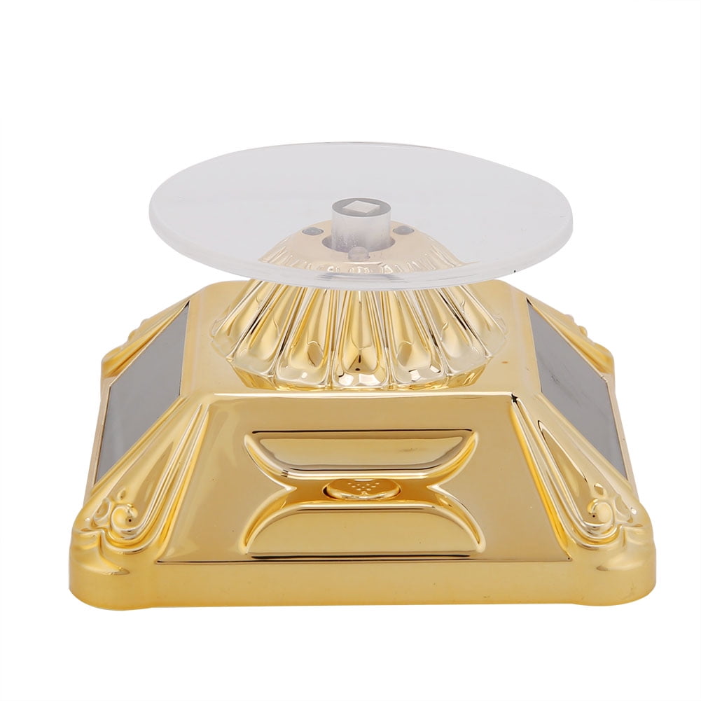 Elegant Solar Powered Rotating Jewelry Display Stand with Light ...
