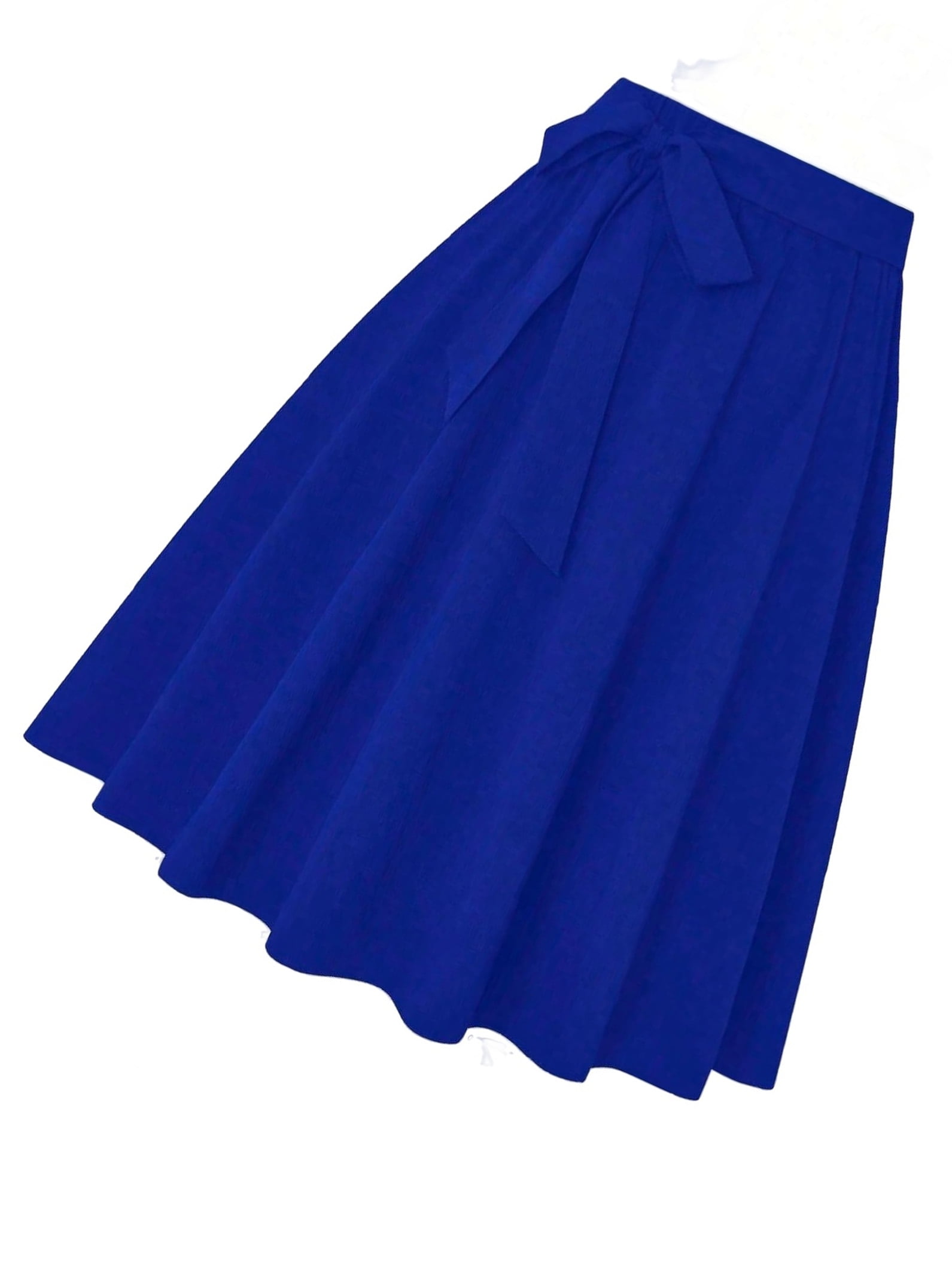 Elegant Solid Flared Skirt Blue Plus Size Skirts - Walmart.com
