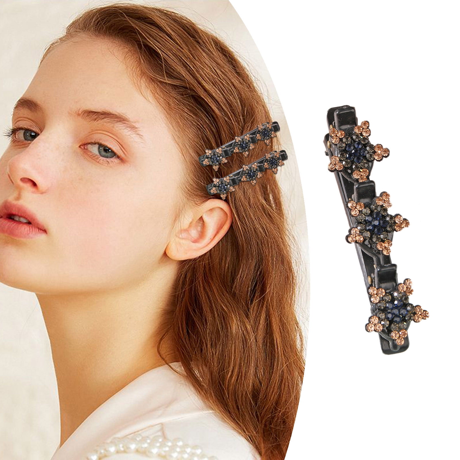 Elegant Sparkling Braided Hair Barrettes for Women and Girls Hair ...