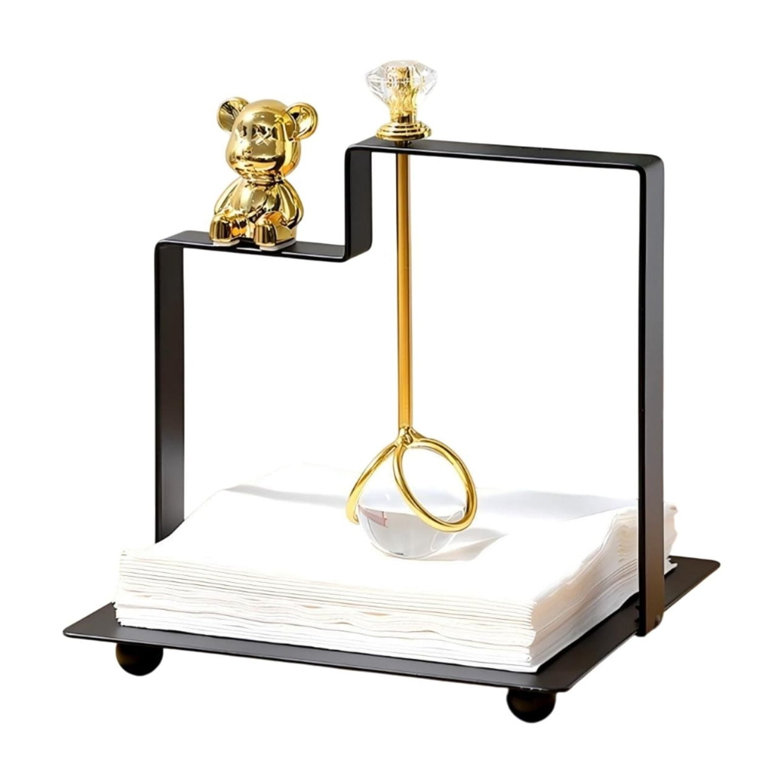Elegant Square Tissue Holder Metal Napkin Dispenser For Home Restaurant ...