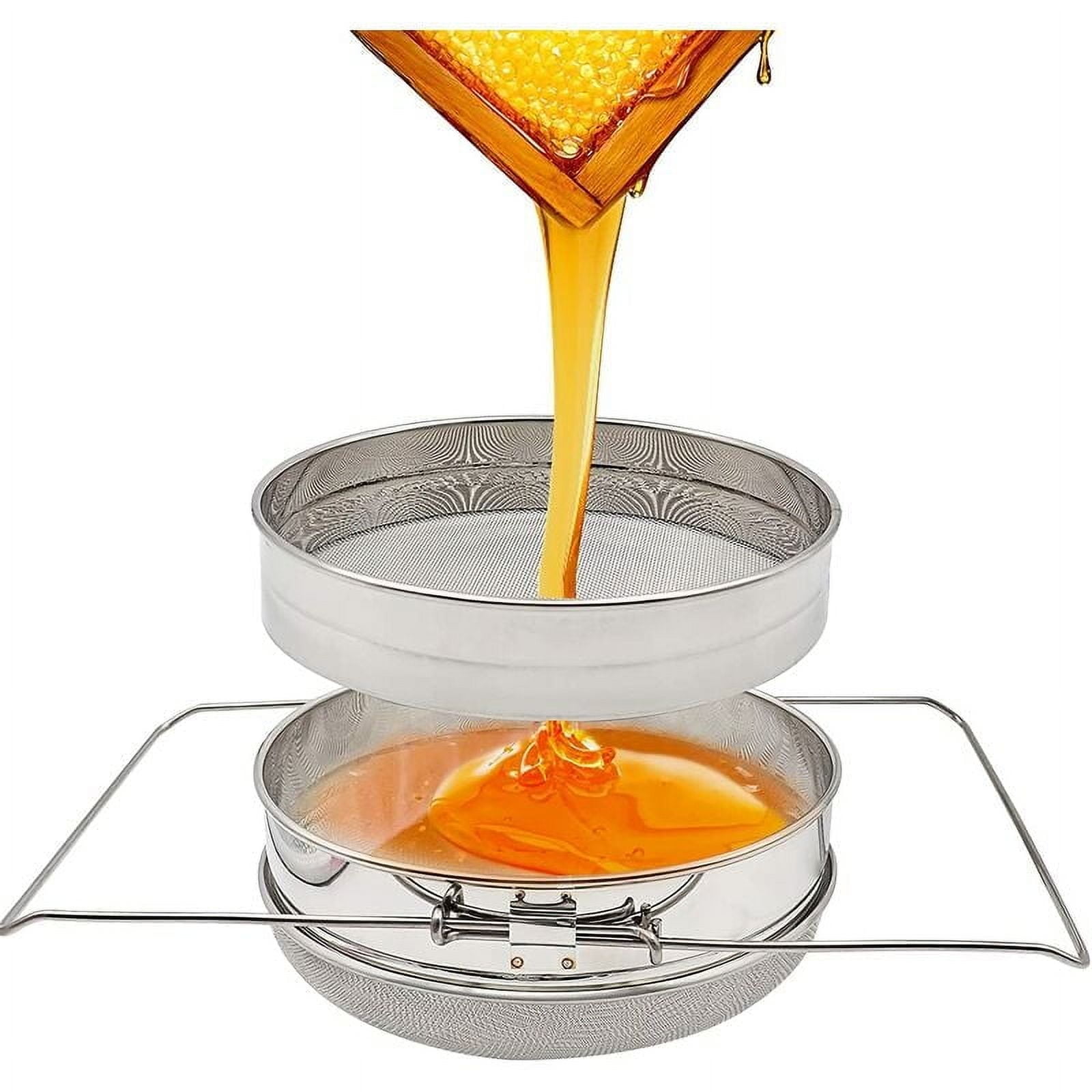 Elegant Stainless Steel Honey Strainer, Double Sieve System, Non ...