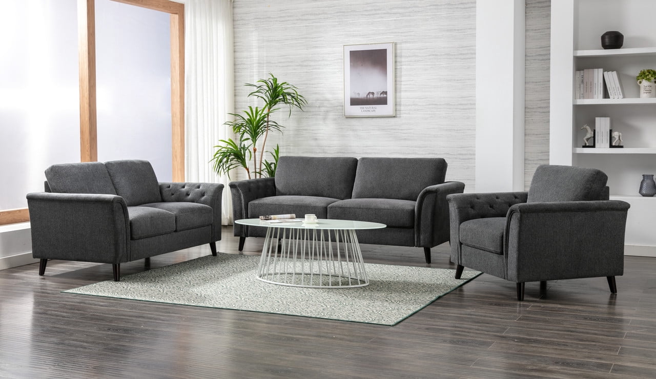 Elegant Stanton 3-Piece Living Room Set: Timeless Design, Contemporary ...