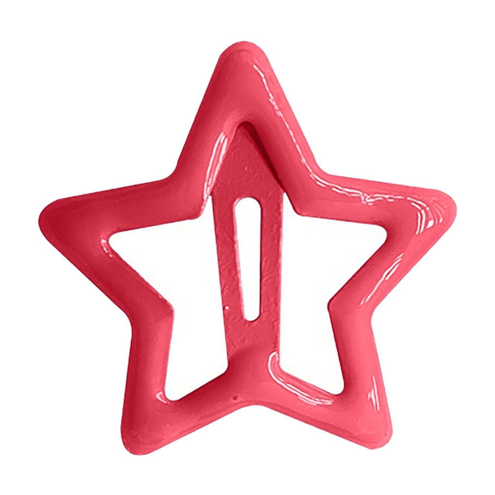Elegant Star Shaped Metal Snap Clip Hair Barrettes for Girls and Women ...