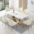 Elegant Stone Dining Set: Carrara White Edition - Walmart.com